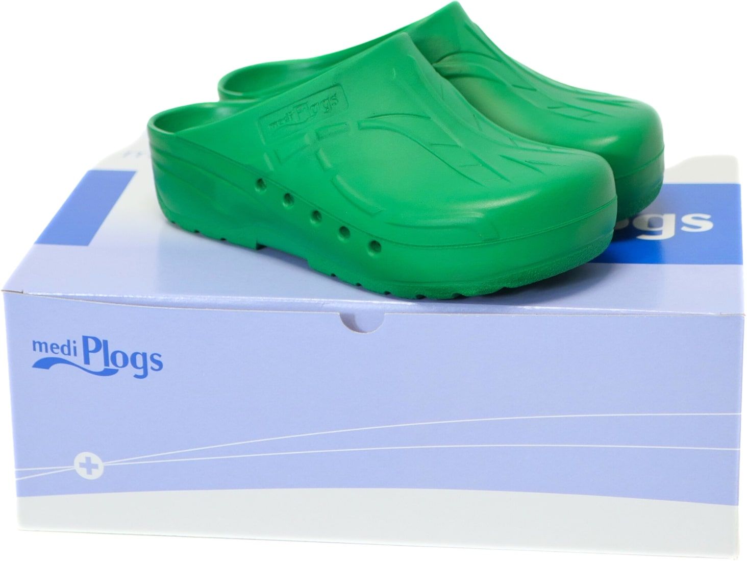 Green unperforated surgical clogs Mediplog for €59.88 in Nursing clogs